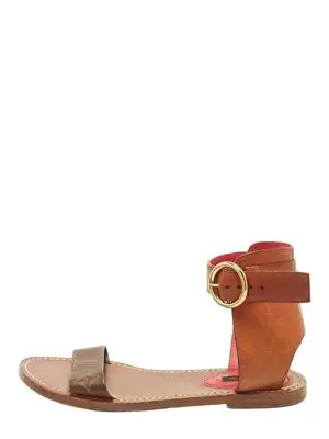 LOUIS VUITTON Ocean Drive Buckle-fastening Flat Sandals - Brown