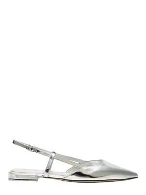 STUART WEITZMAN Vinnie Metallic Slingback Pumps - Silver