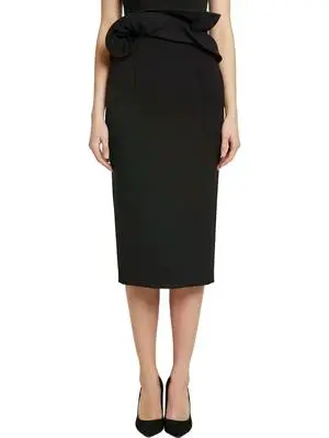 MAGDA BUTRYM Magda Butrym Flower Detail Ribbed Midi Skirt