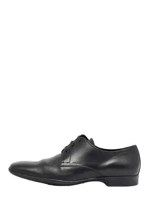 Prada Leather Lace-up Derby Shoes - Black