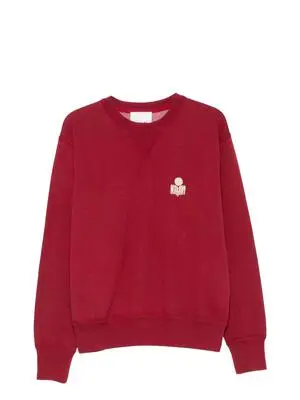 MARANT Logo-print Crew-neck Sweatshirt - Red