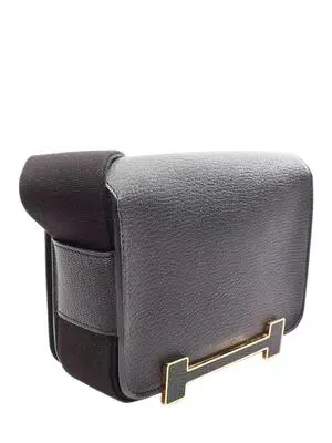 Hermès 2023 Chevre Mysore Geta Crossbody Bag - Black