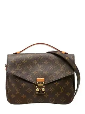 LOUIS VUITTON Louis Vuitton Monogram Pochette Metis Satchel Brown