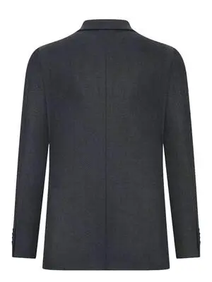 Tagliatore Textured Single-breasted Blazer - Grey