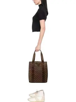 LOUIS VUITTON Damier Ebene Cabas Beaubourg Tote Bag - Brown