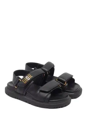 Dior Leather Dioract Sandals - Black