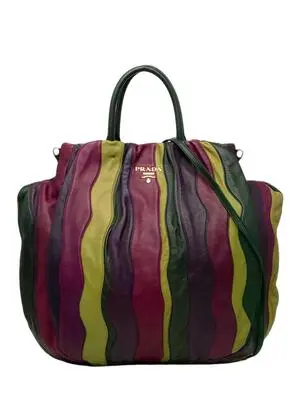 PRADA 2010-2026 Multicolor Nappa Waves Satchel