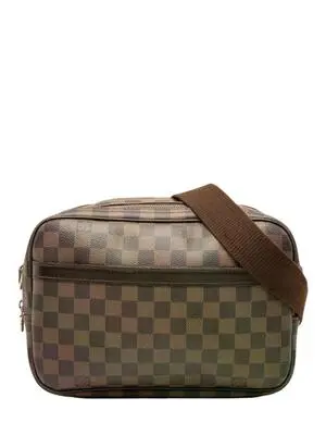 LOUIS VUITTON Damier Ebene Reporter Pm Crossbody Bag - Brown