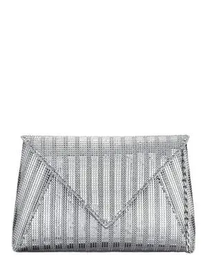 Tyler Ellis Large Lee Pouchet Clutch Bag - Silver