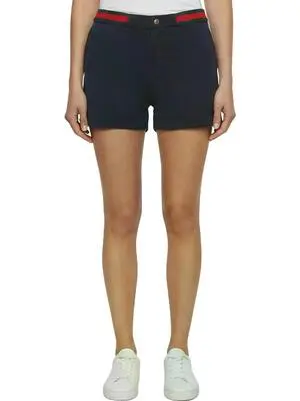Gucci Web-stripe Knit Shorts - Blue
