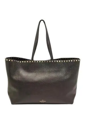 VALENTINO Valentino Garavani Rockstud Leather Tote Bag