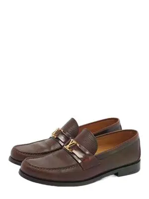 LOUIS VUITTON Leather Loafers - Brown