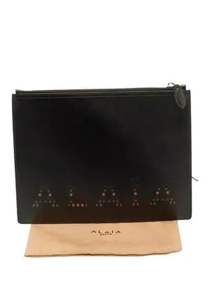 ALAÏA Alaïa Laser-Cut Leather Clutch Bag