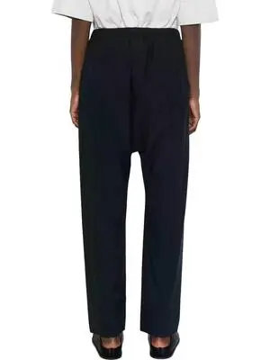 Sofie D'hoore Elasticated Waistband Straight-leg Trousers - Blue