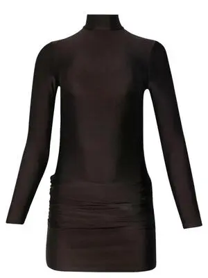Burc Akyol Caryatid Jersey Mini Dress - Brown
