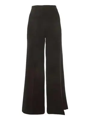 Carolina Herrera Wide-leg Stretch Crepe Trousers - Black