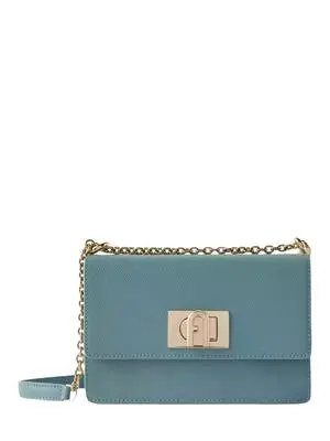 Furla 1927 Grained-leather Mini Bag - Blue