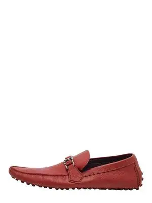 LOUIS VUITTON Hockenheim Leather Loafers - Red