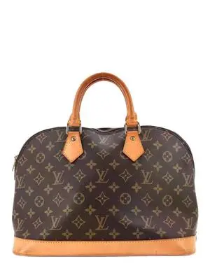 LOUIS VUITTON Vintage Alma Handbag Monogram Canvas Pm Satchel - Brown
