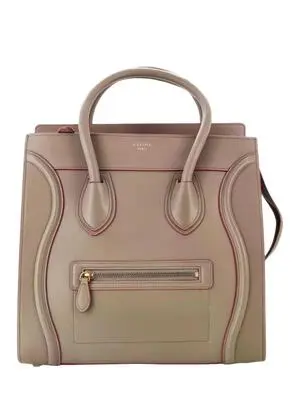Celine Luggage Smooth Leather Mini Tote Bag - Neutrals
