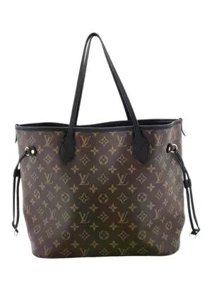 LOUIS VUITTON Neverfull Mm Monogram Canvas Tote Bag - Black