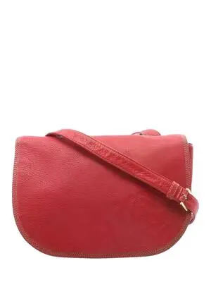 Loewe Loewe Nappa Anagram Flap Crossbody Bag Red