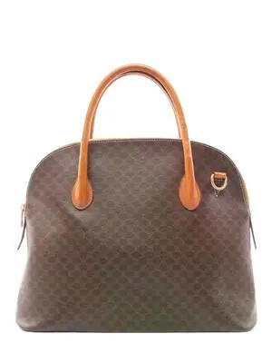 Celine Macadam Coated Canvas Dome Handbag - Brown