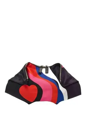 ALEXANDER MCQUEEN De Manta Heart-print Clutch Bag