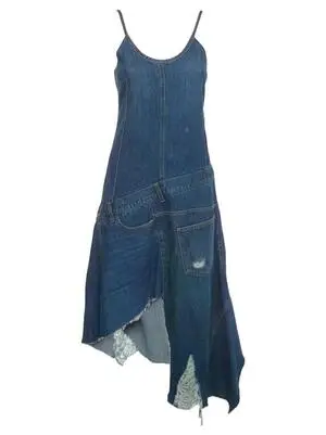 JW Anderson Distressed Asymmetric Dress - Blue