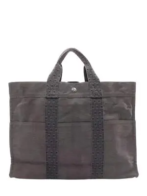 Hermès Canvas Herline Mm Tote Bag - Grey