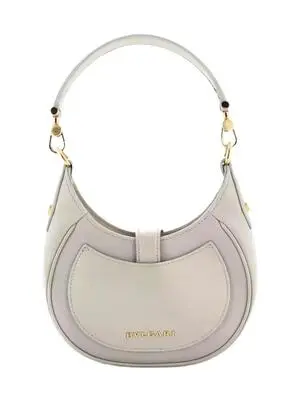 BVLGARI Serpenti Ellipse Crossbody Bag Leather Mini Shoulder Bag - Grey