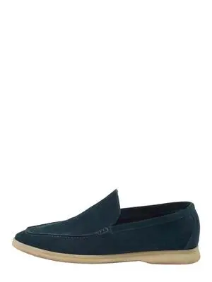 Loro Piana Suede Slip-on Loafers - Blue