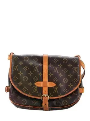 LOUIS VUITTON Saumur Monogram Canvas 30 Crossbody Bag - Brown