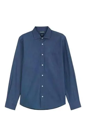 BOSS Casual-fit Shirt In Washed Cotton Denim