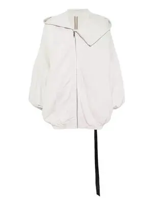 Rick Owens Mountain Hun Asymmetric-zip Hoodie Neutrals