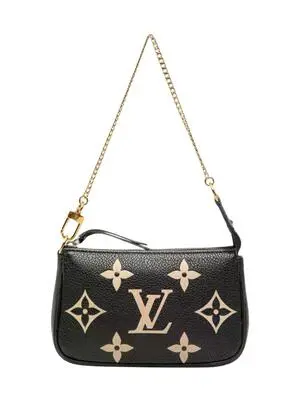 LOUIS VUITTON Bicolor Monogram Empreinte Mini Pochette Accessoires Handbag - Black