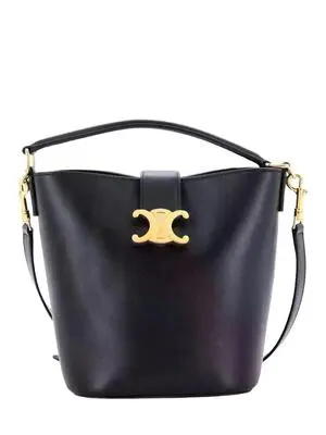 Celine Small Bucket Bag In Leather - Black