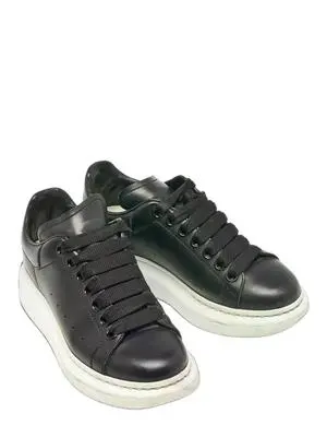 Alexander McQueen Oversized Leather Low-top Sneakers - Black