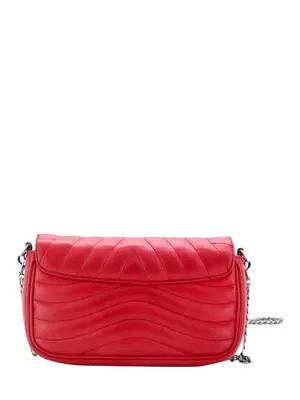 LOUIS VUITTON Louis Vuitton New Wave Chain Pochette Quilted Leather Clutch Bag