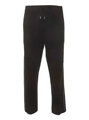 Prada Side Stripe Knit Trousers - Black