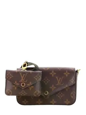 LOUIS VUITTON Felicie Strap & Go Monogram Canvas Crossbody Bag - Brown