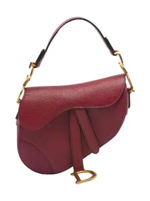 Dior 2019 Mini Saddle Leather Tote Bag - Red