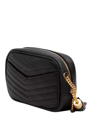 SAINT LAURENT 2020 Mini Grain De Poudre Monogram Lou Camera Bag Crossbody Bag