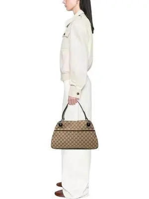 Gucci 2000-2015 Gg Canvas Eclipse Shoulder Bag - Neutrals