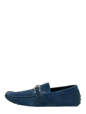 LOUIS VUITTON Monte Carlo Loafers With Logo Plaque - Blue