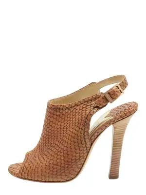JIMMY CHOO Jimmy Choo Snakeskin-Effect Slingback Sandals