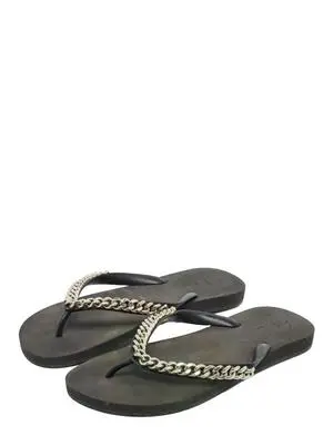 GIUSEPPE ZANOTTI Florida Chain-link Flip-flops - Black