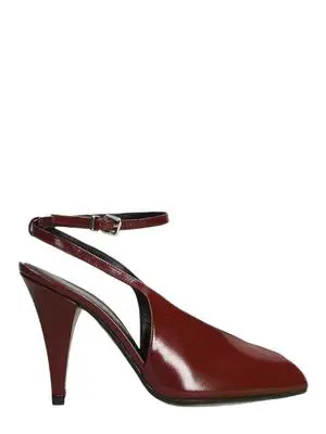 CHANTAL Buckle-fastening Peep-toe Pumps - Red
