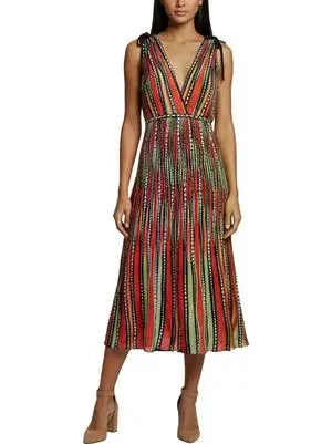 Missoni Striped Midi Dress - Red
