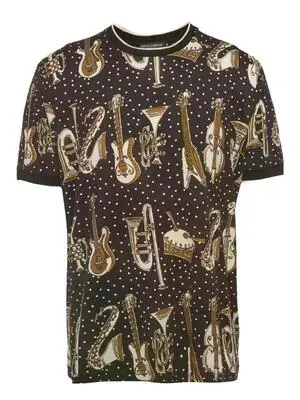 DOLCE & GABBANA Musical-instrument-print T-shirt